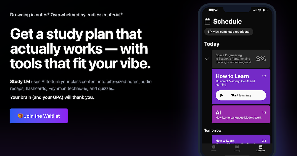 Study LM - Study plan that actually works